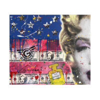 Gardani, Marilyn Monroe Flag - Original Painting on Canvas